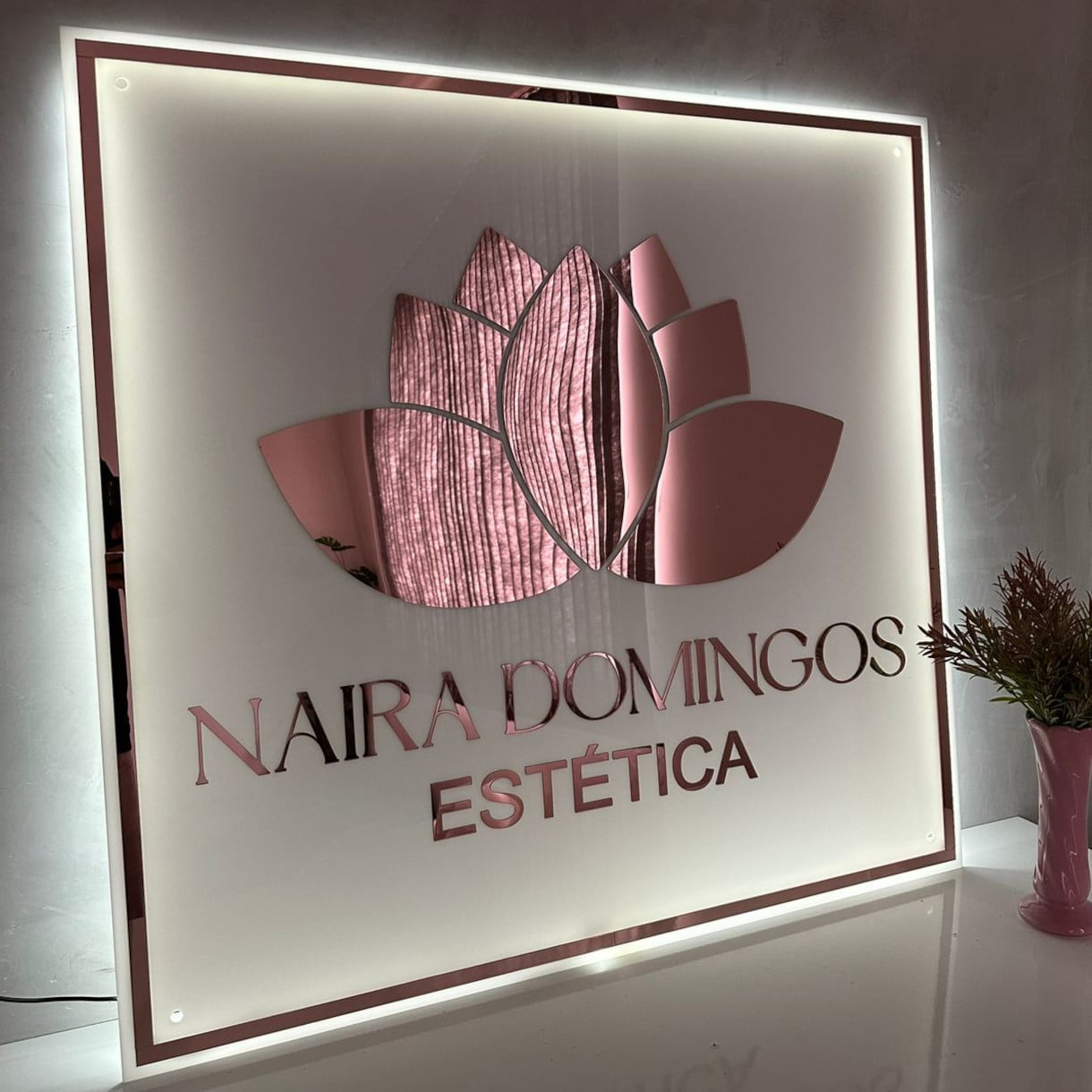 Placa Neon Led 90x90cm em Acrílico - Letreiro Personalizado - Compre ...