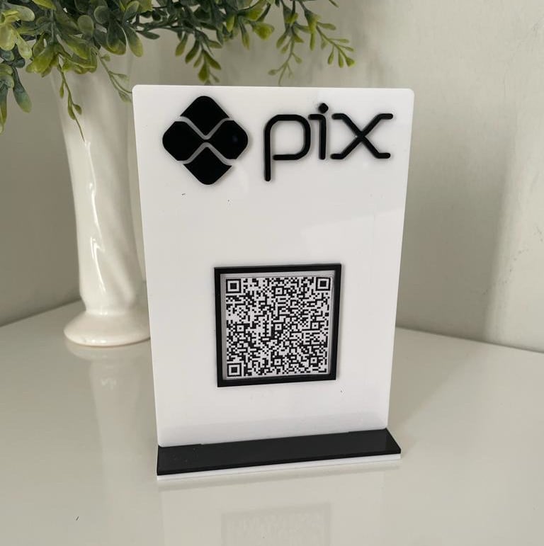 Placa Display MINI QR CODE em Acrílico - Compre online e parcele em 12 ...
