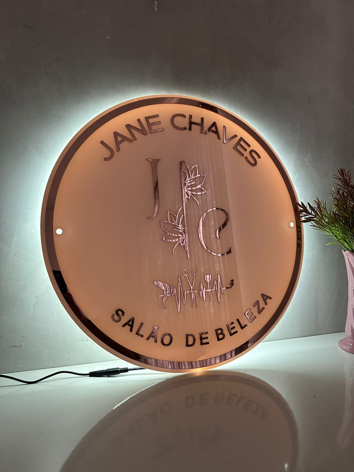 Placa Neon Led 70x70cm em Acrílico - Letreiro Personalizado - Compre ...