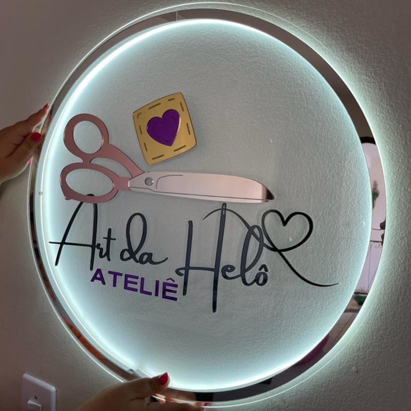 Placa Neon Led 60x60cm em Acrílico - Letreiro Personalizado - Compre ...