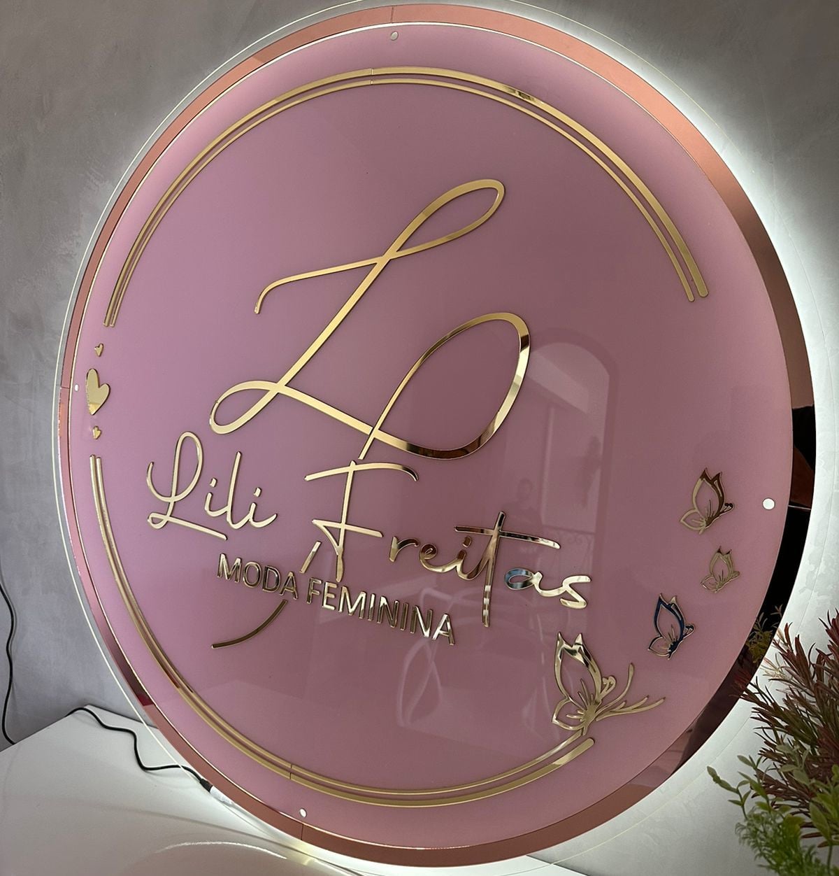 Placa Neon Led 40x40cm em Acrílico - Letreiro Personalizado - Compre ...