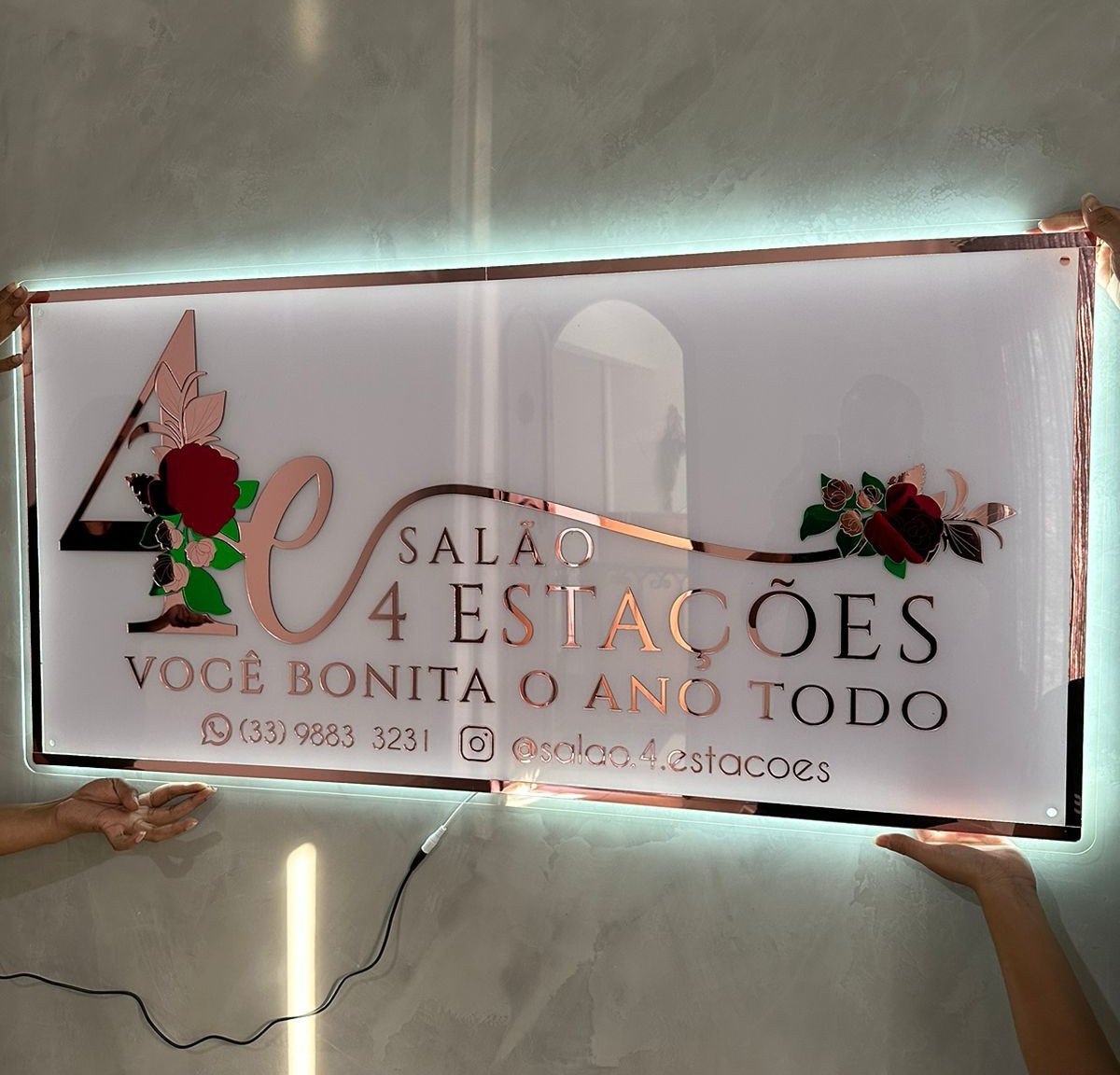 Placa Neon Led 120x60cm em Acrílico - Letreiro Personalizado - Compre ...